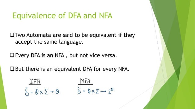 Equivalence of DFAs and NFAs.pptx | Technology & Computing