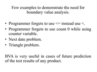 Equivalence partinioning and boundary value analysis | PPTX