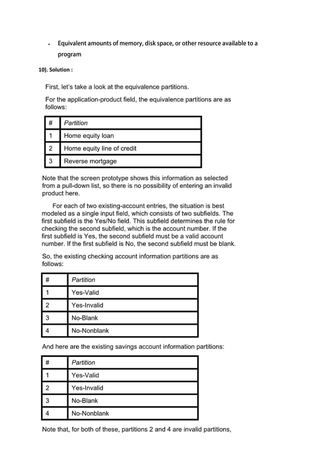 Equivalence partitioning | PDF | Databases | Computer Software and Applications