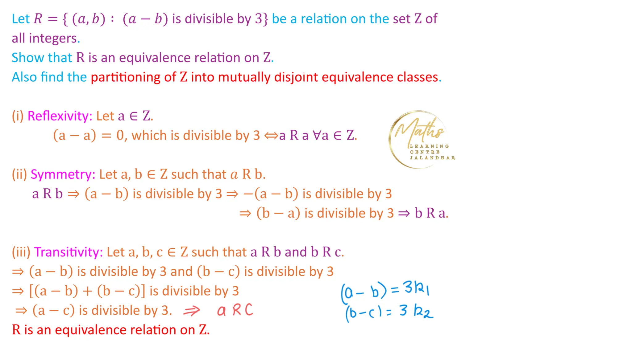 equivalence relation and equivalence class | PDF