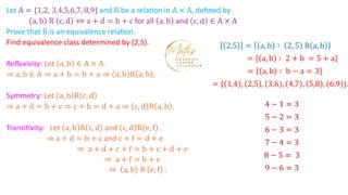 equivalence relation and equivalence class | PDF
