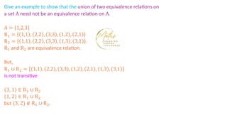 equivalence relation and equivalence class | PDF