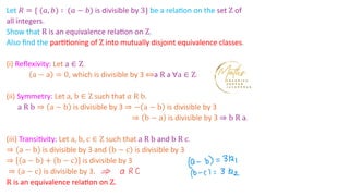 equivalence relation and equivalence class | PDF