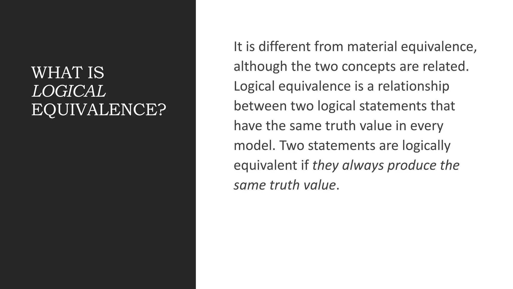 EQUIVALENCES and ARGUMENT FORMS and VALIDITY (Updated, 11-10-23) [GROUP ...