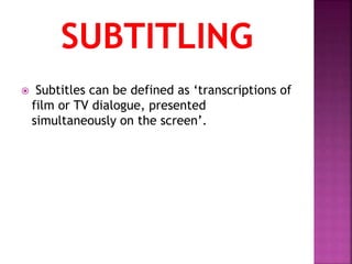 Equivalence&subtitling | PPT