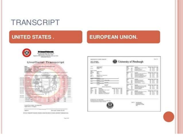 Equivalency of courses transcripts, credit system | PPTX