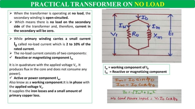 Ideal And Practical Transformer Equivalent Circuit Of Transformer Day5