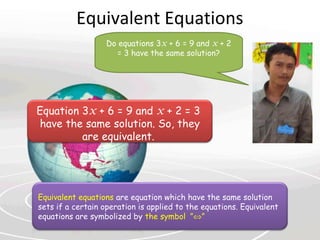 Equivalent equation | PPT