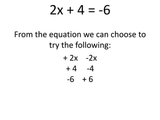 Equivalent Equations