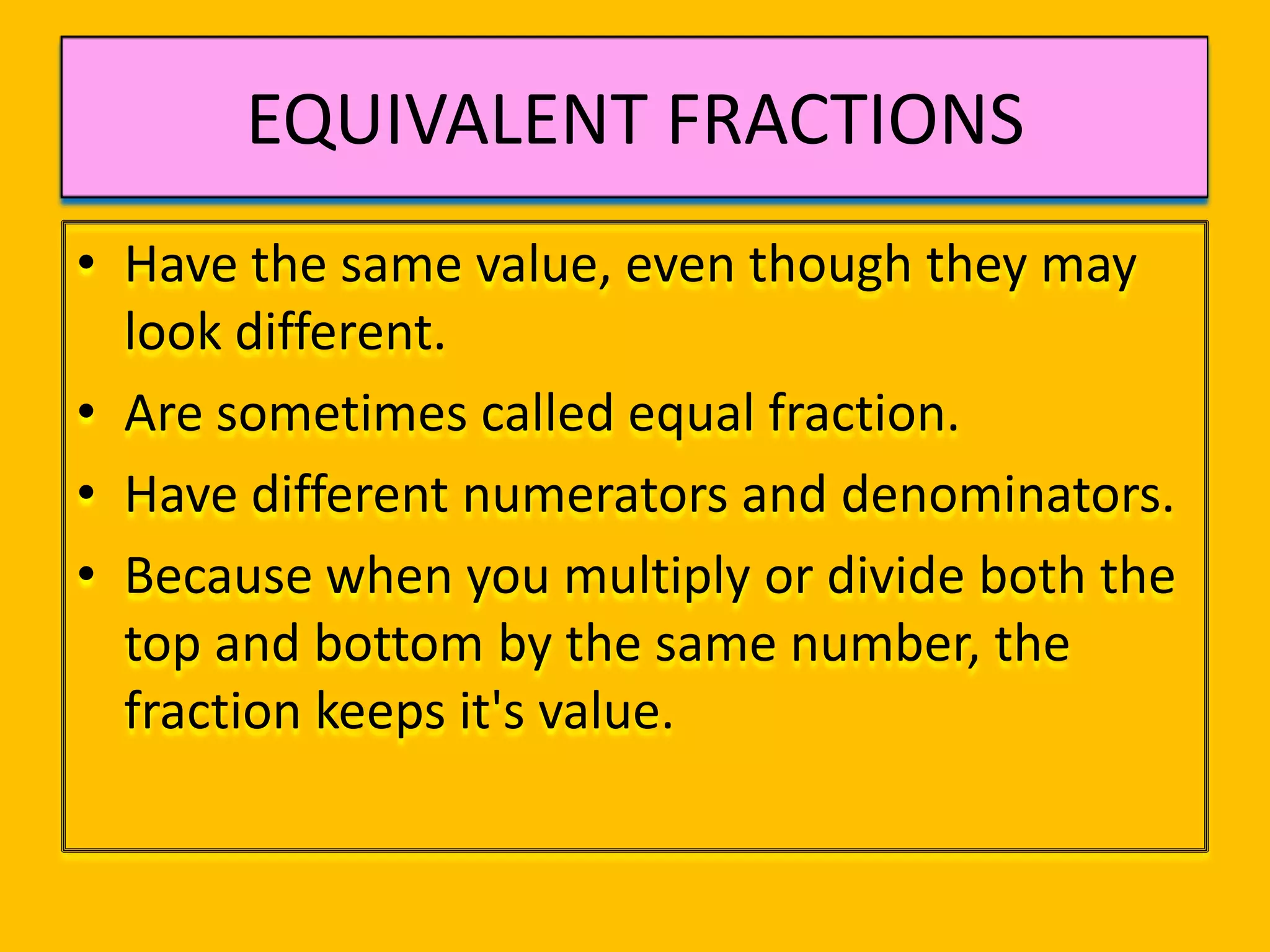 Equivalent fraction | PPTX