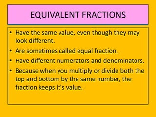 Equivalent fraction | PPTX