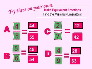 Equivalent fractions | PPT
