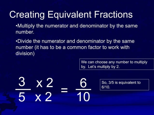 Equivalent fractions | PPT