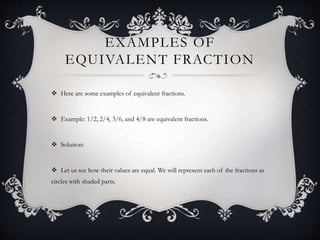 Equivalent fractions | PPTX