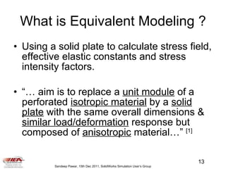 Perforated Sheet Analysis Using Equivalent Modeling | PPT