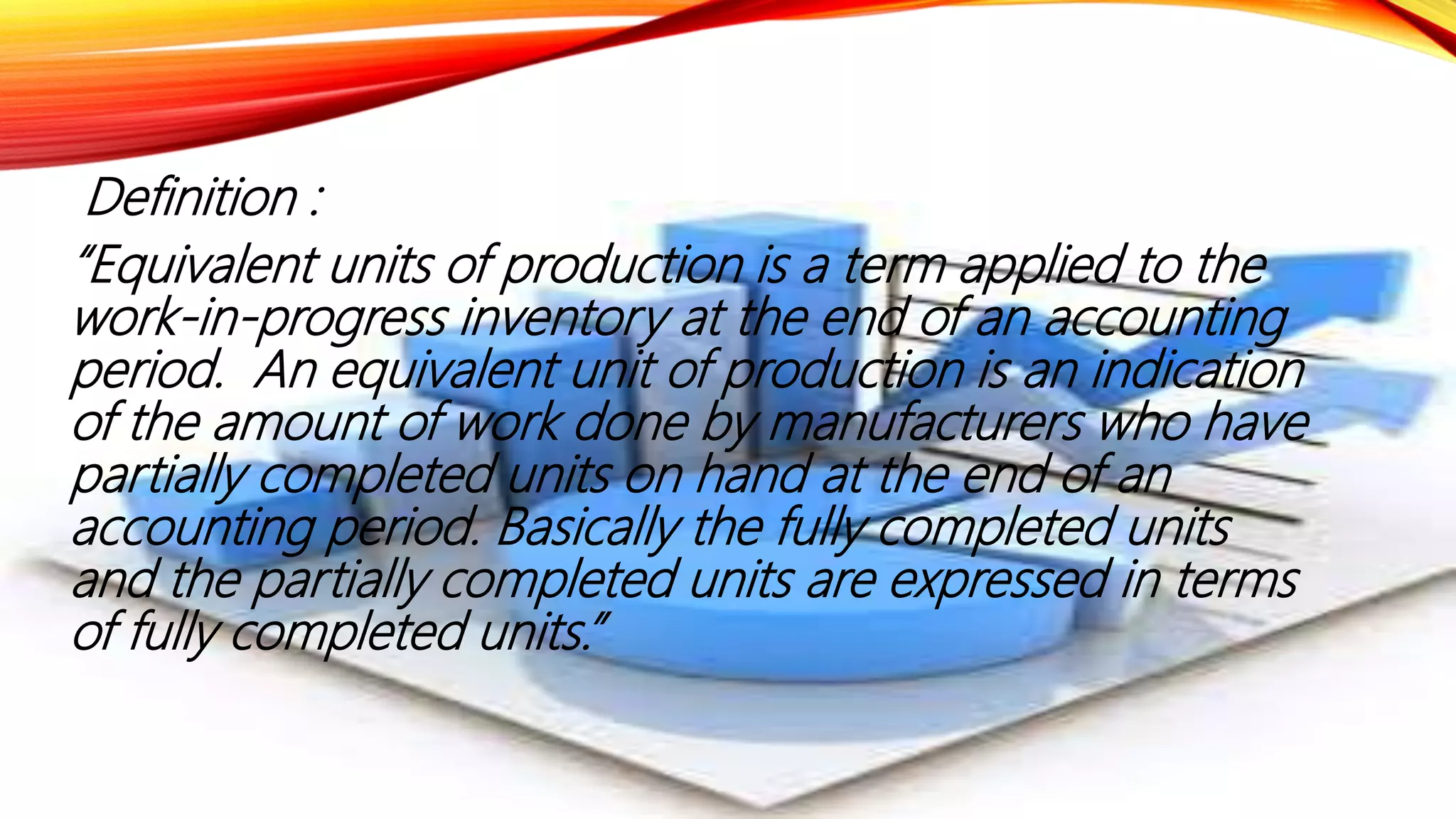 Equivalent production in Cost Accounting | PPT