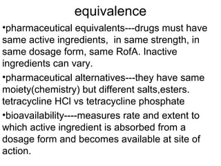 Equivalents | PPT | Pharmaceutical Industry | Industries