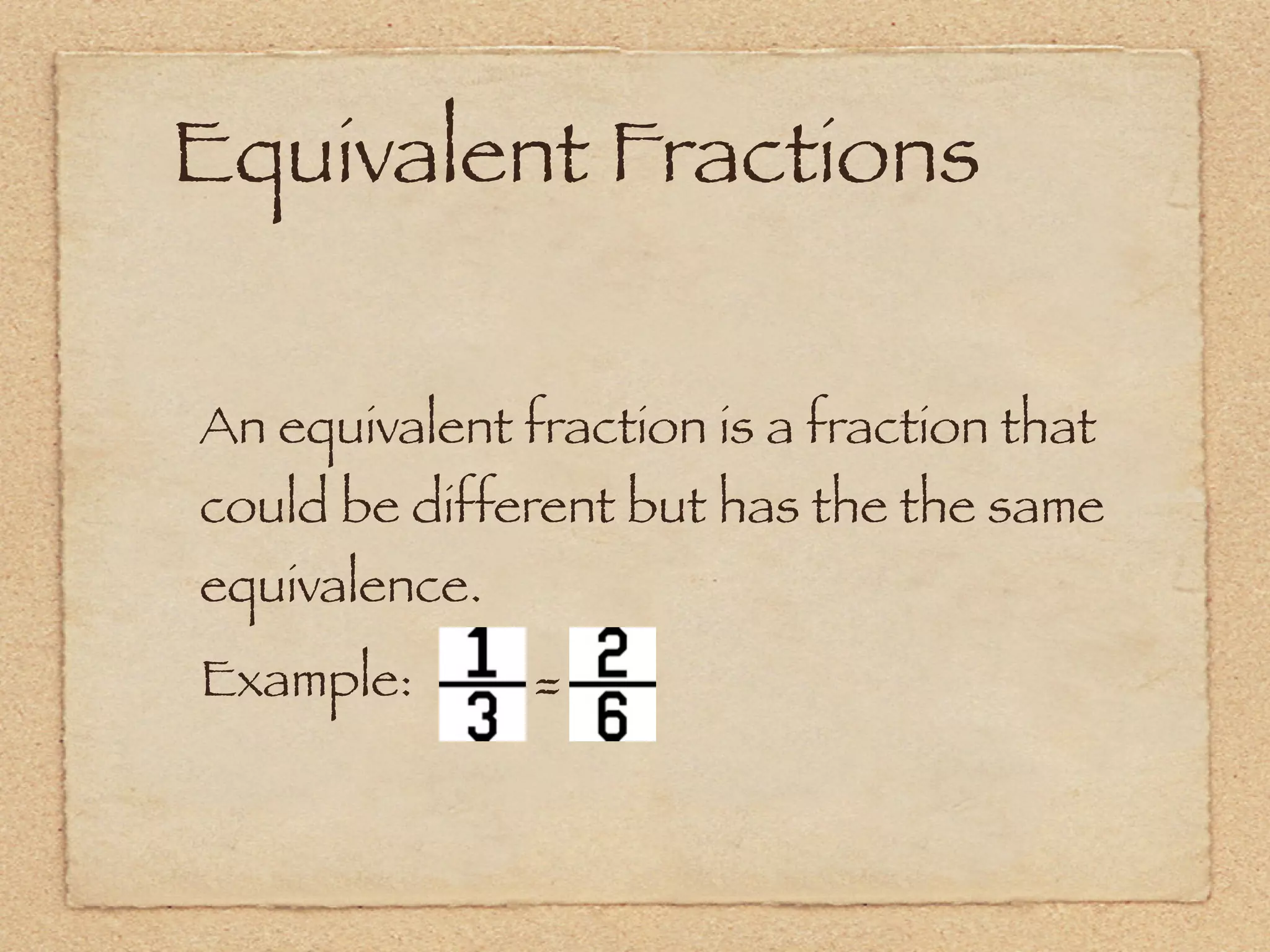 Equivalent, simplifying and ordering fractions | KEY
