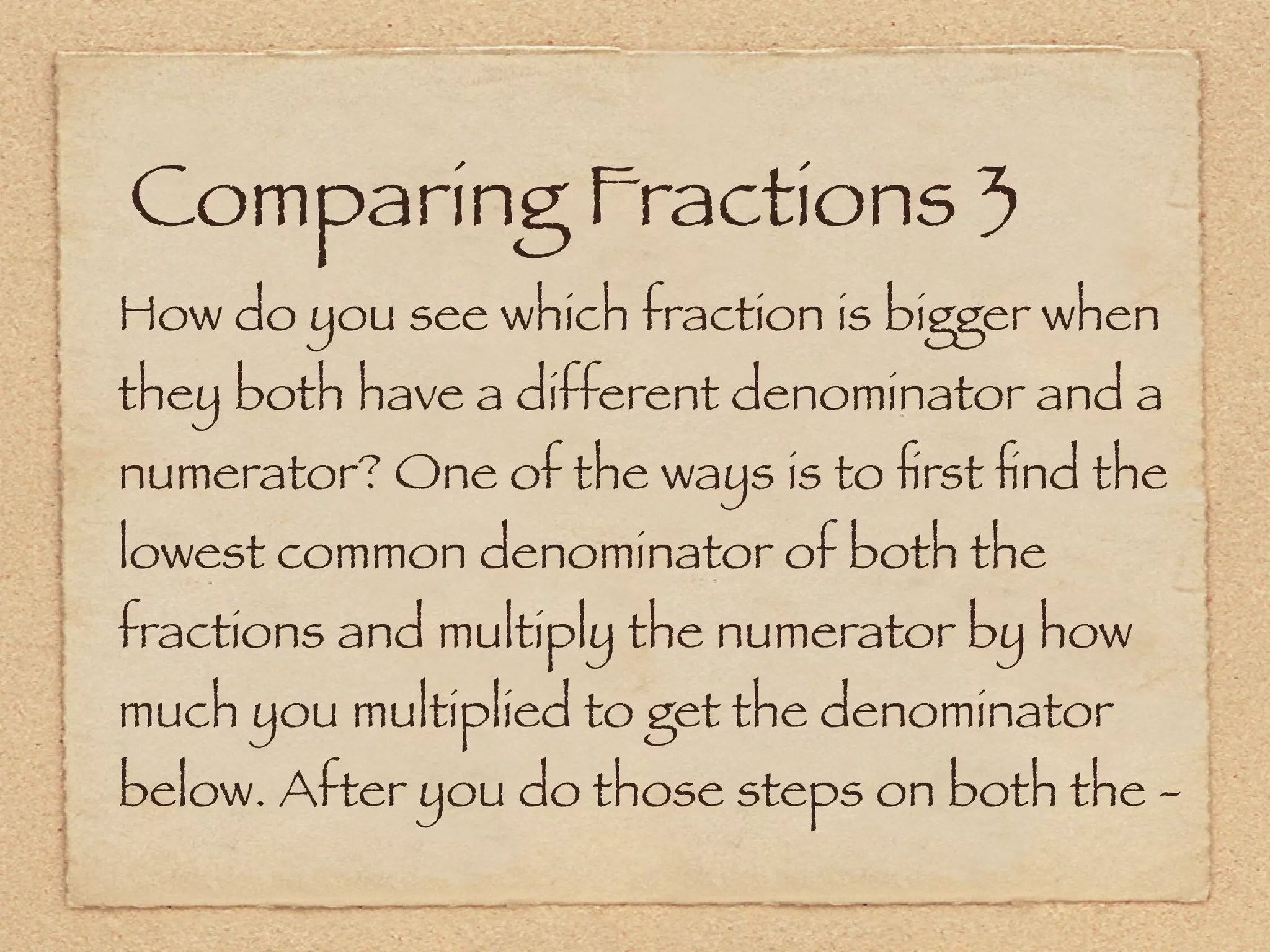 Equivalent, simplifyng and comparing fractions | KEY