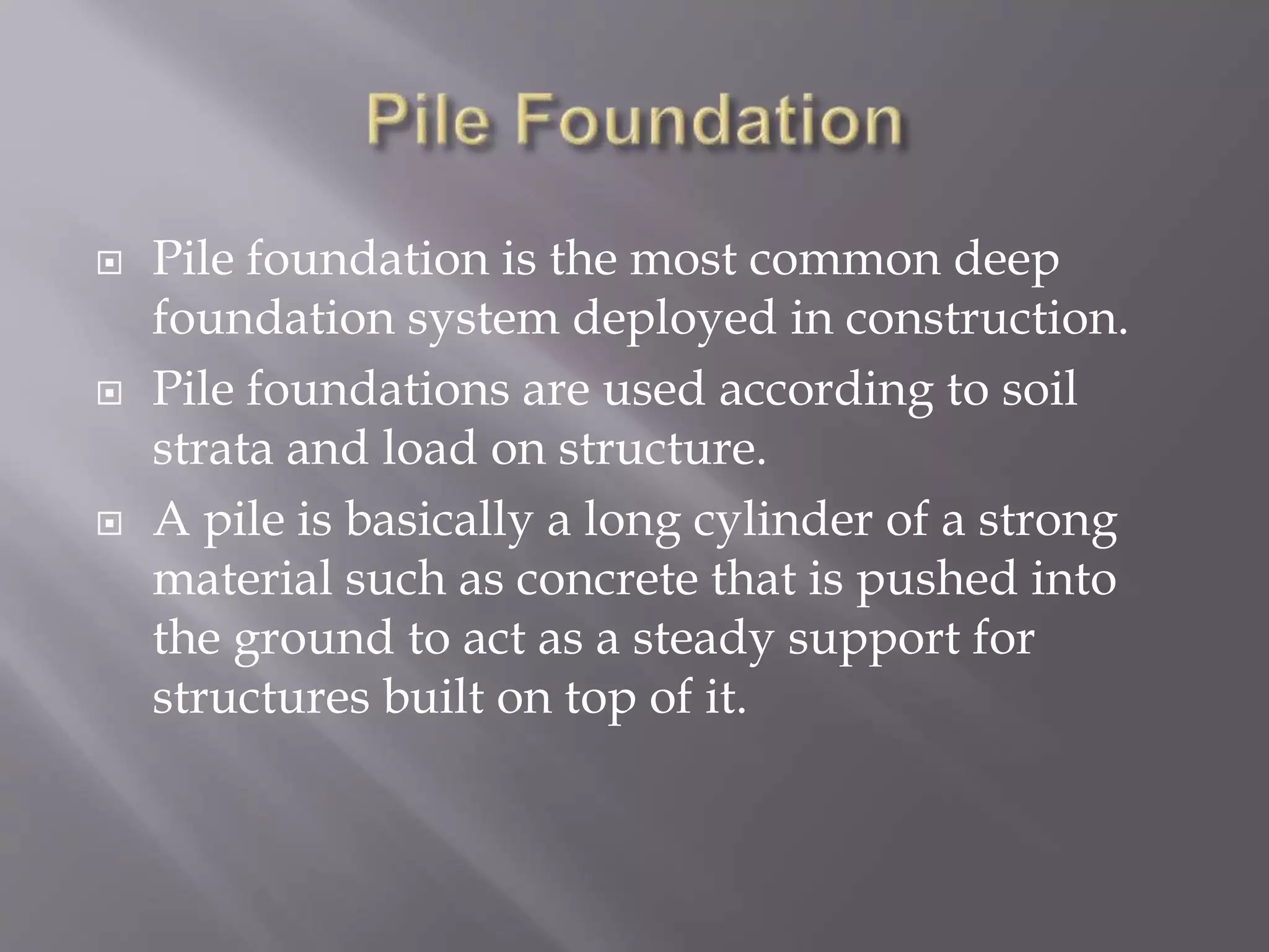 equipments used for pile and caisson foundation | PPTX