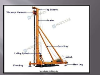 equipments used for pile and caisson foundation | PPTX