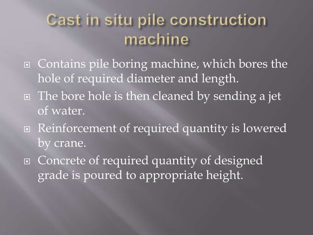 equipments used for pile and caisson foundation | PPTX