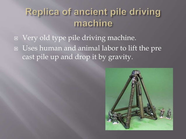 equipments used for pile and caisson foundation | PPTX