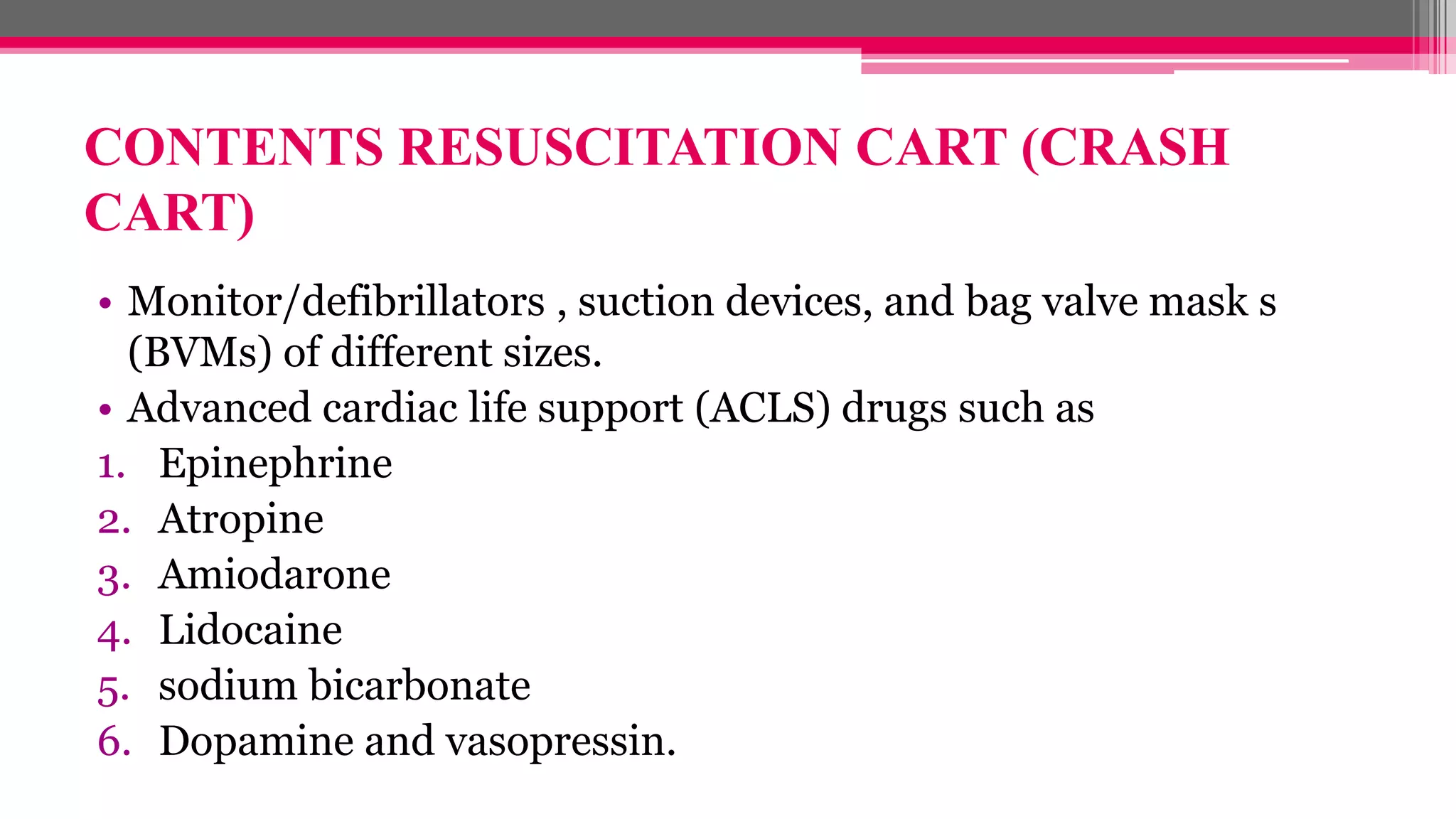 RESUSCIATION EQUIPMENTS IN INTENSISIVE CARE UNITS | PPTX