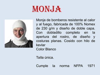 EQUPOS DE PROTECCION PERSONAL PARA INCENDIOS | PPT