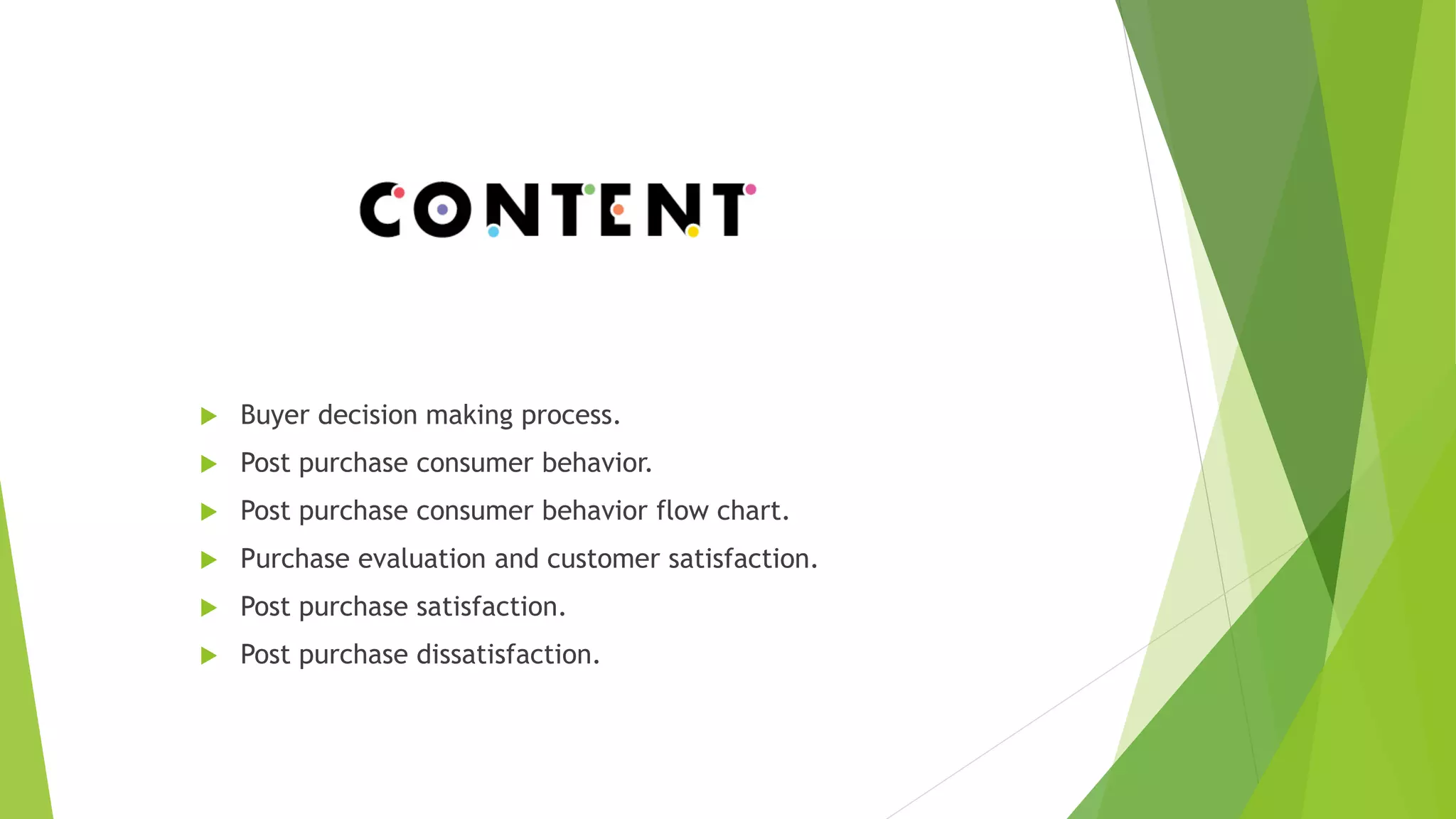 Post purchase consumer behaviour | PPTX