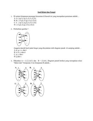 soal relasi fungsi | PDF
