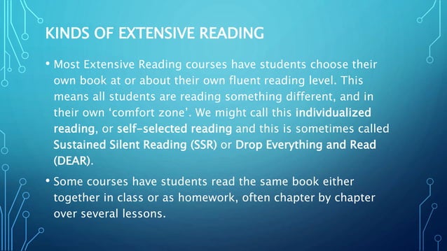 A guide to Extensive Reading | PPTX