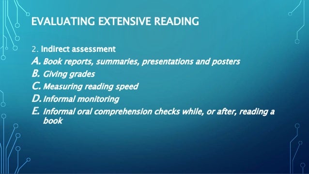 A guide to Extensive Reading
