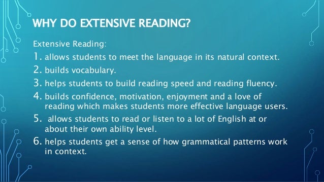 A guide to Extensive Reading