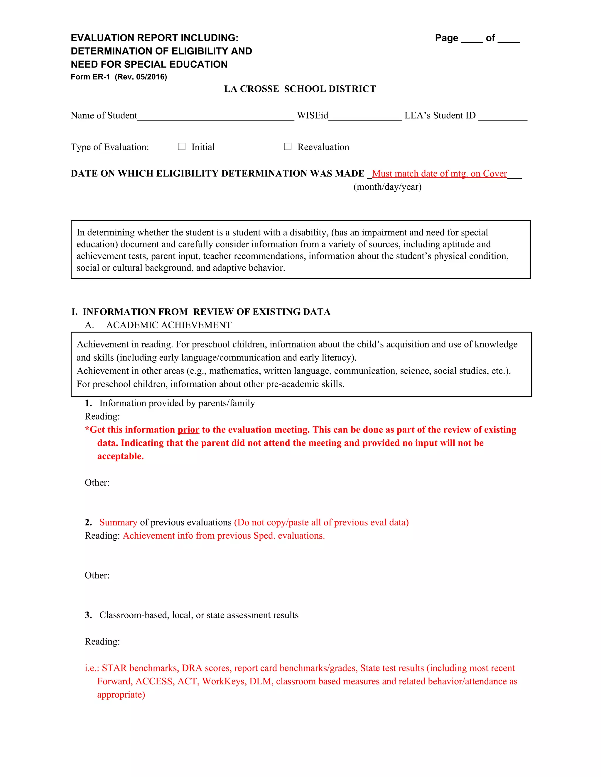 Er 1 evaluationreportannotated-2 | PDF