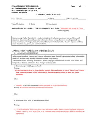 Er 1 evaluationreportannotated-2 | PDF