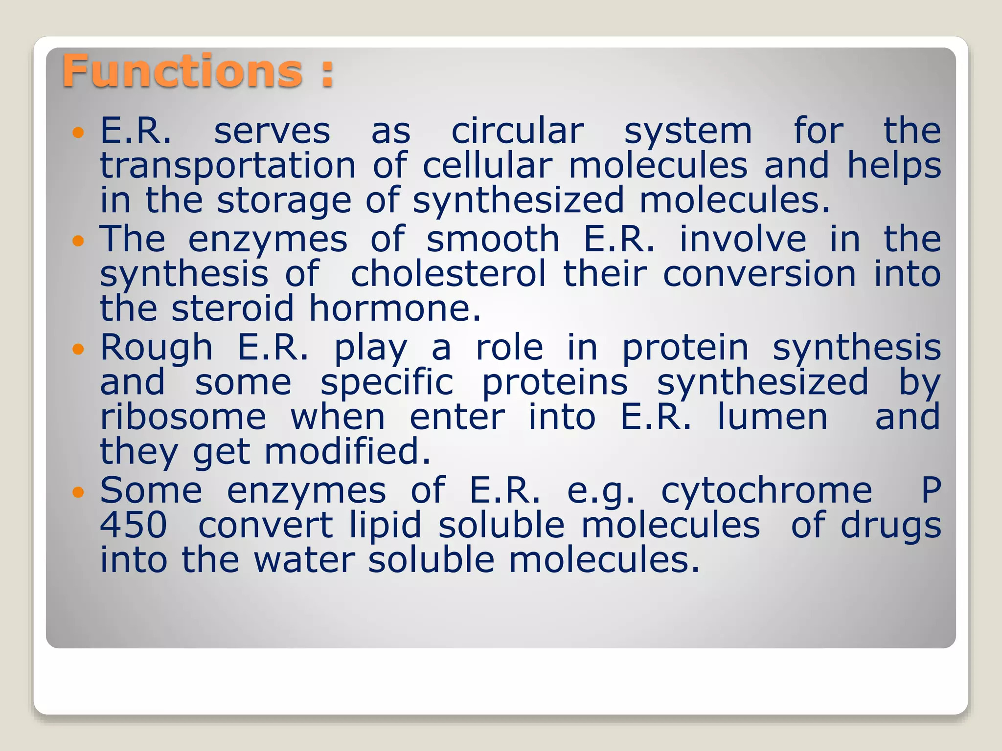 ENDOPLASMIC RETICULUM | PPT
