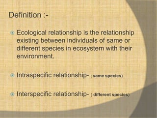 Ecological relationship .ppt