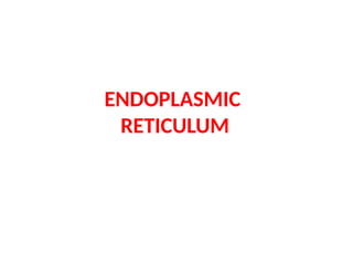 ENDOPLASMIC RETICULUM STRUCTURE AND FUNCTIONS | PPT