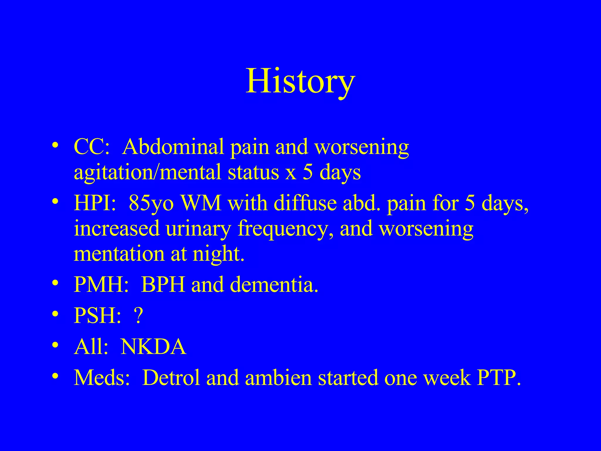 Abd Pain ER Case Presentation | PPT