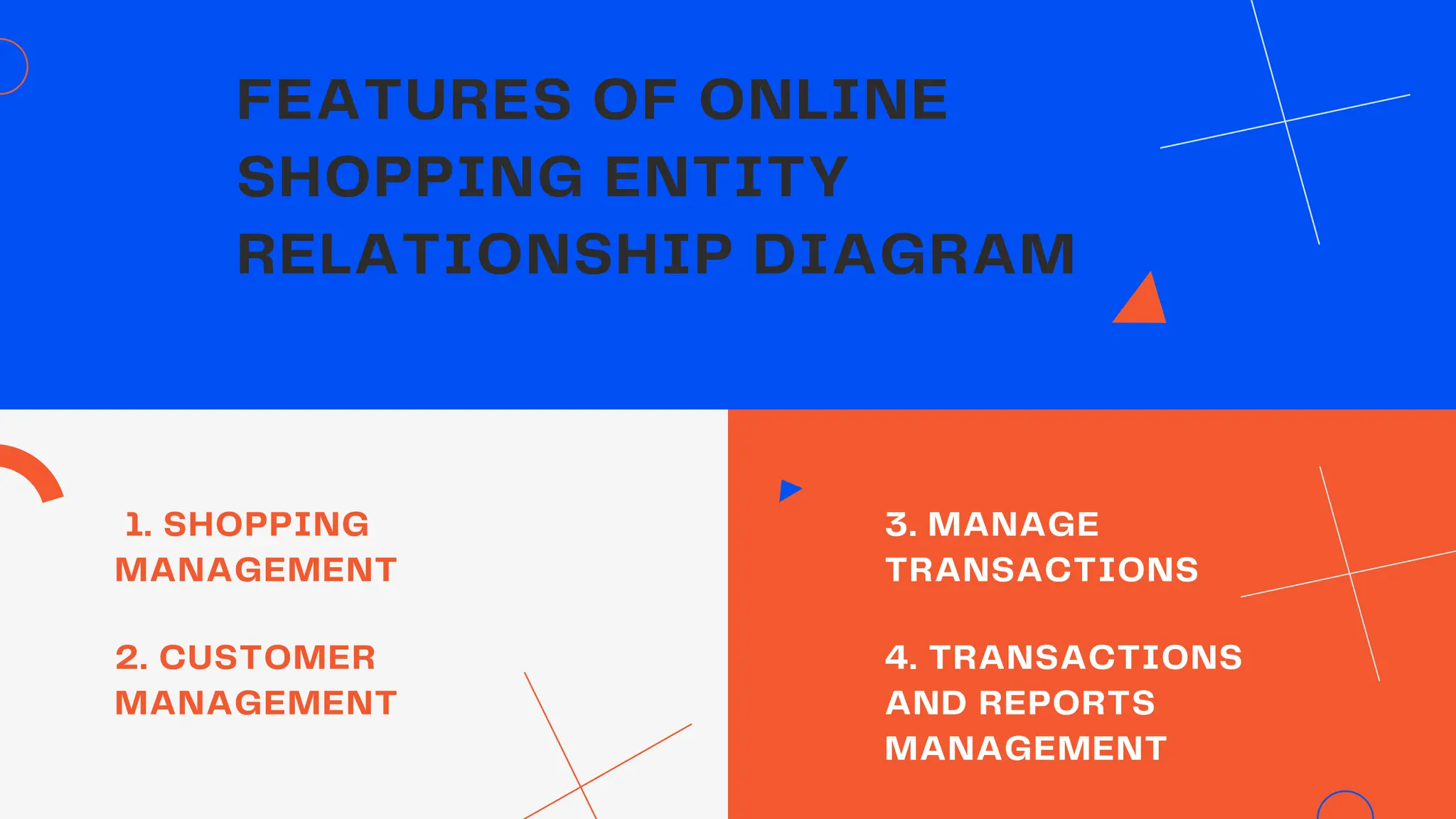ER(Entity Relationship) Diagram for online shopping | PDF