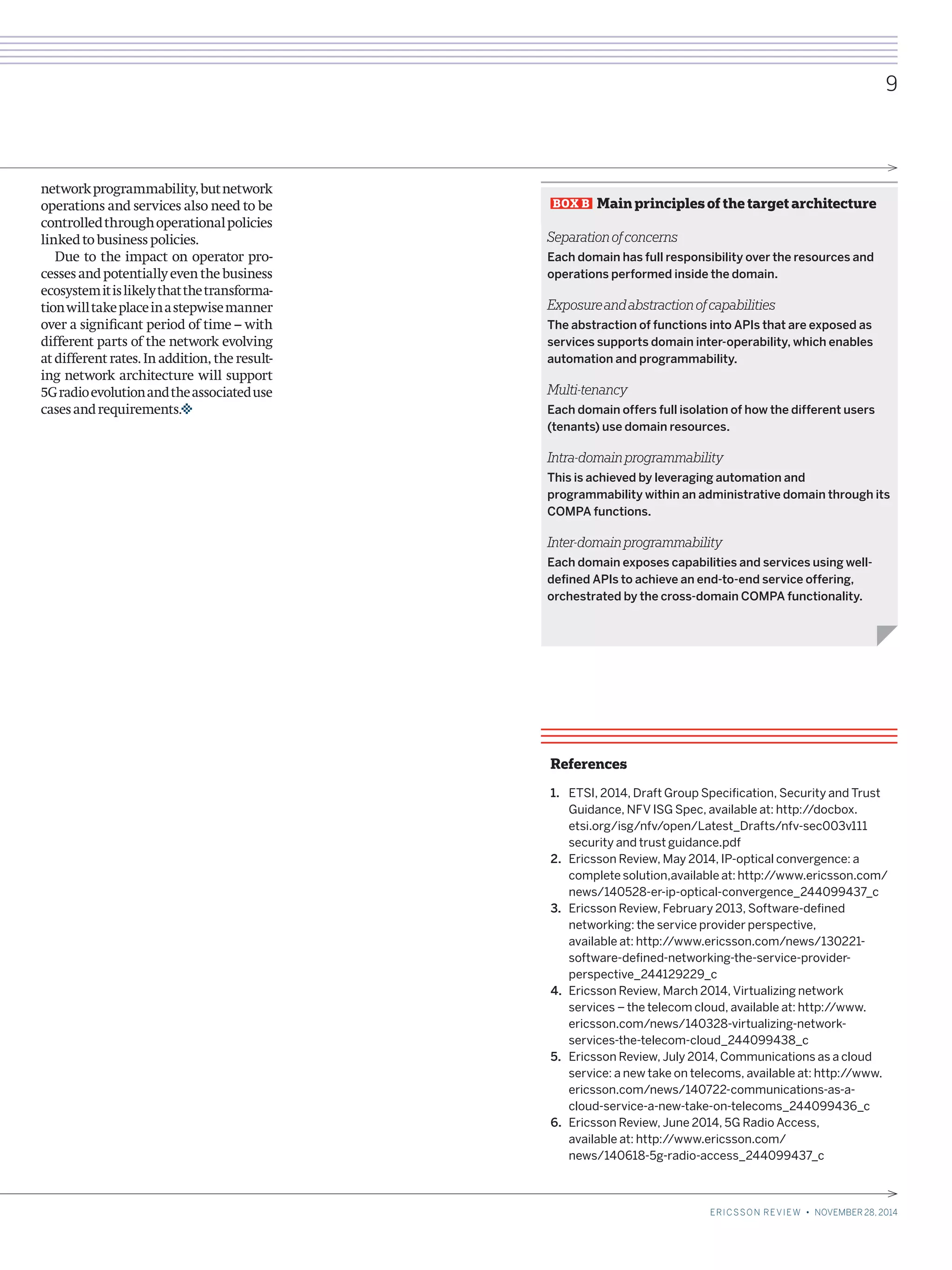 Architecture evolution for automation and network programmability | PDF