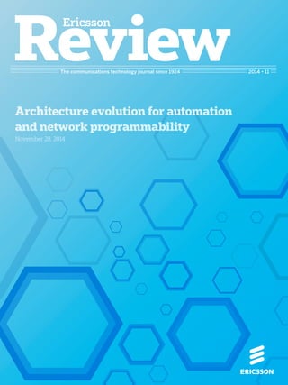 Architecture evolution for automation and network programmability | PDF