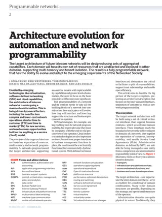 Architecture evolution for automation and network programmability | PDF