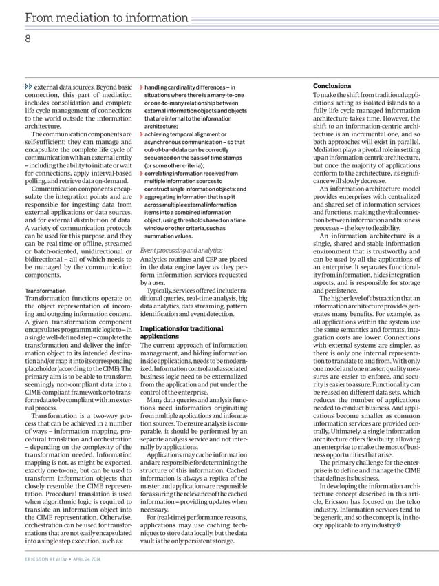 Ericsson Review: Data without borders: an information architecture for enterprises | PDF ...