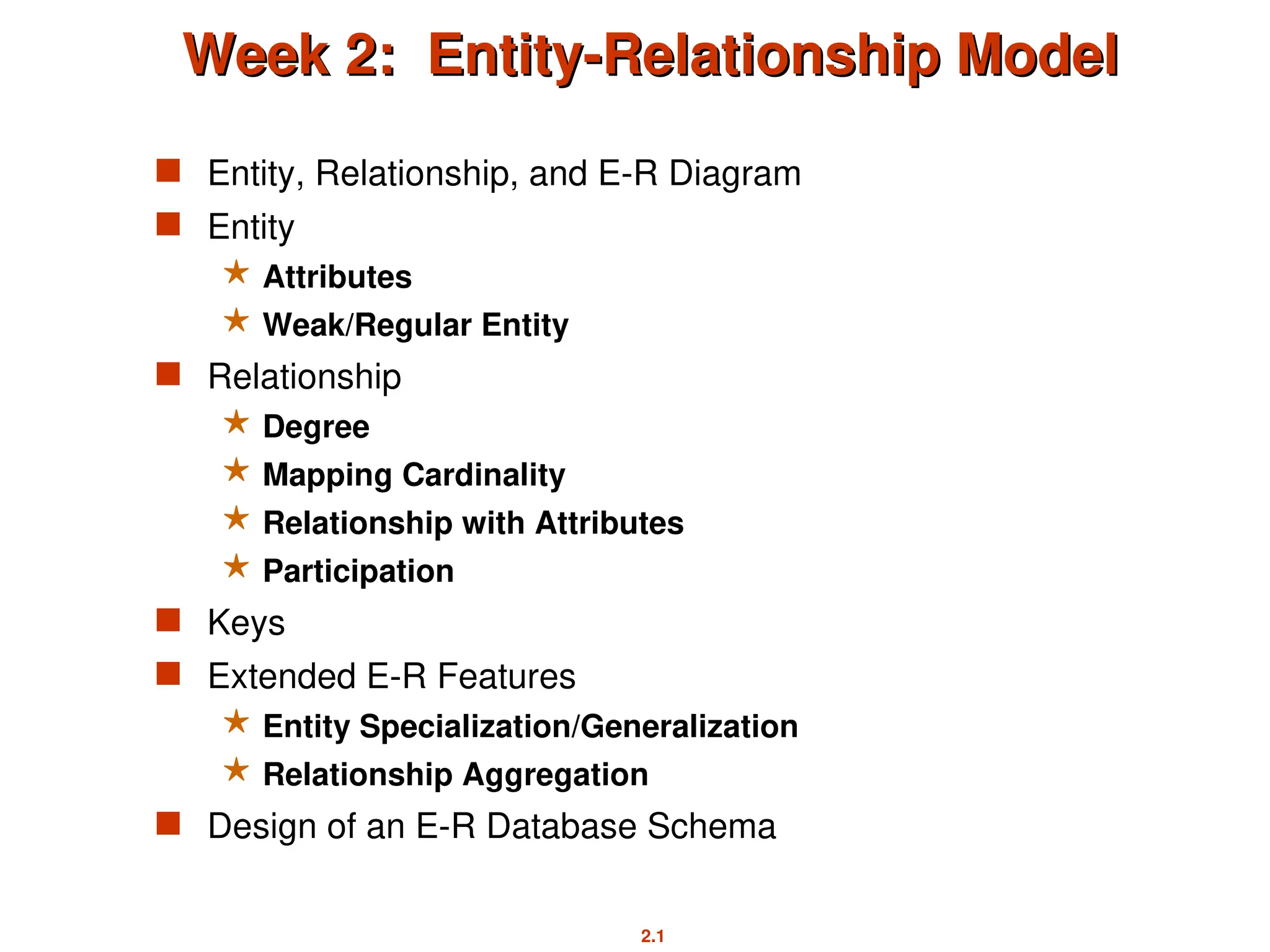 Entity Relationship Model with types presentation | PPT
