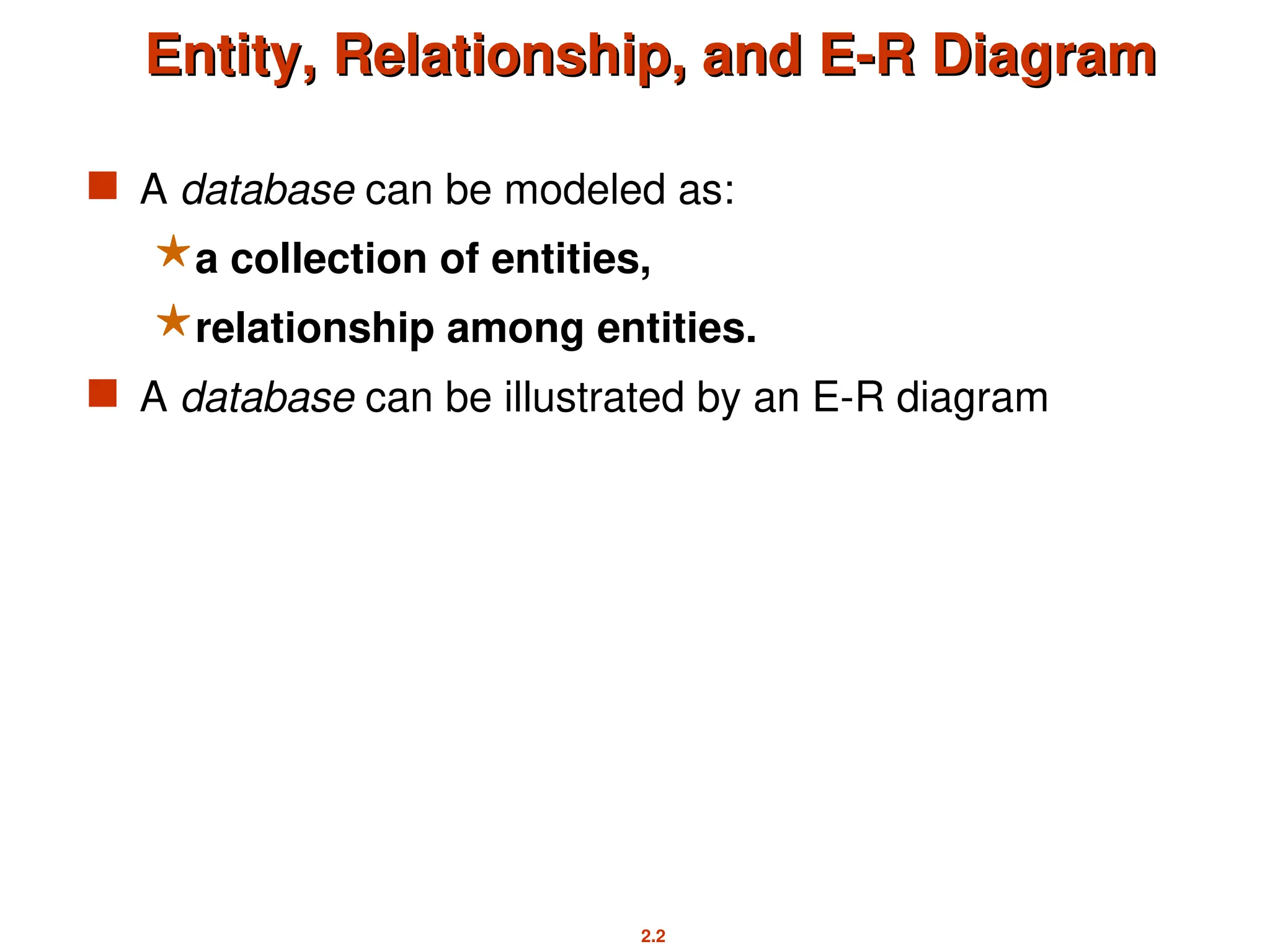 Entity Relationship Model with types presentation | PPT