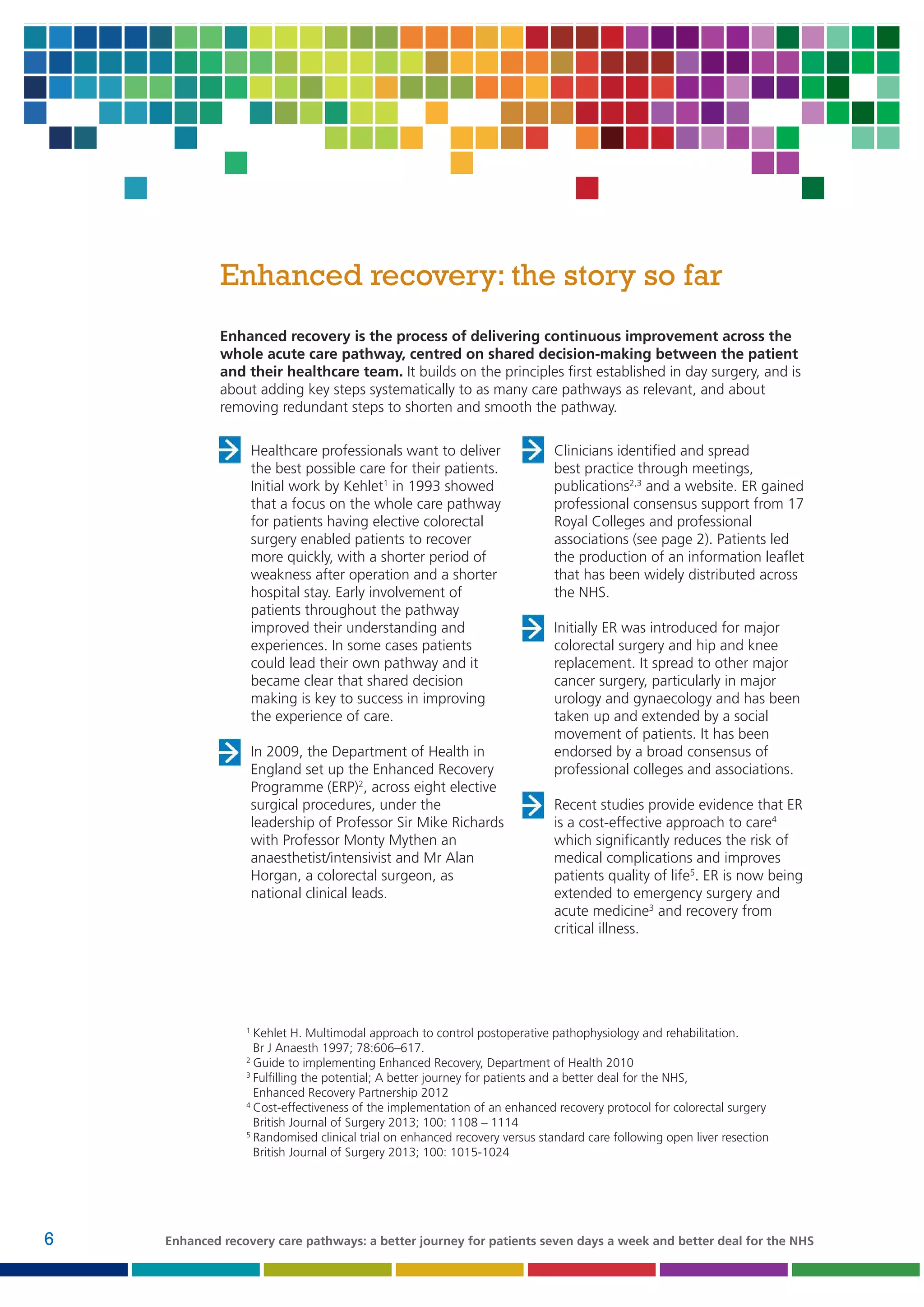 Enhanced recovery care pathway | PDF