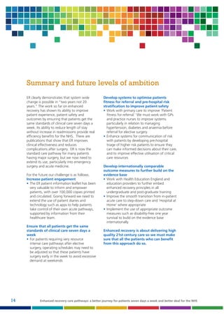 Enhanced recovery care pathway | PDF