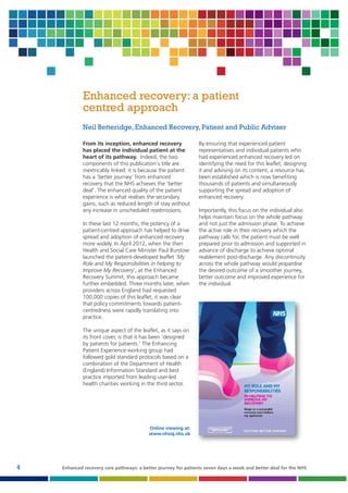 Enhanced recovery care pathway | PDF